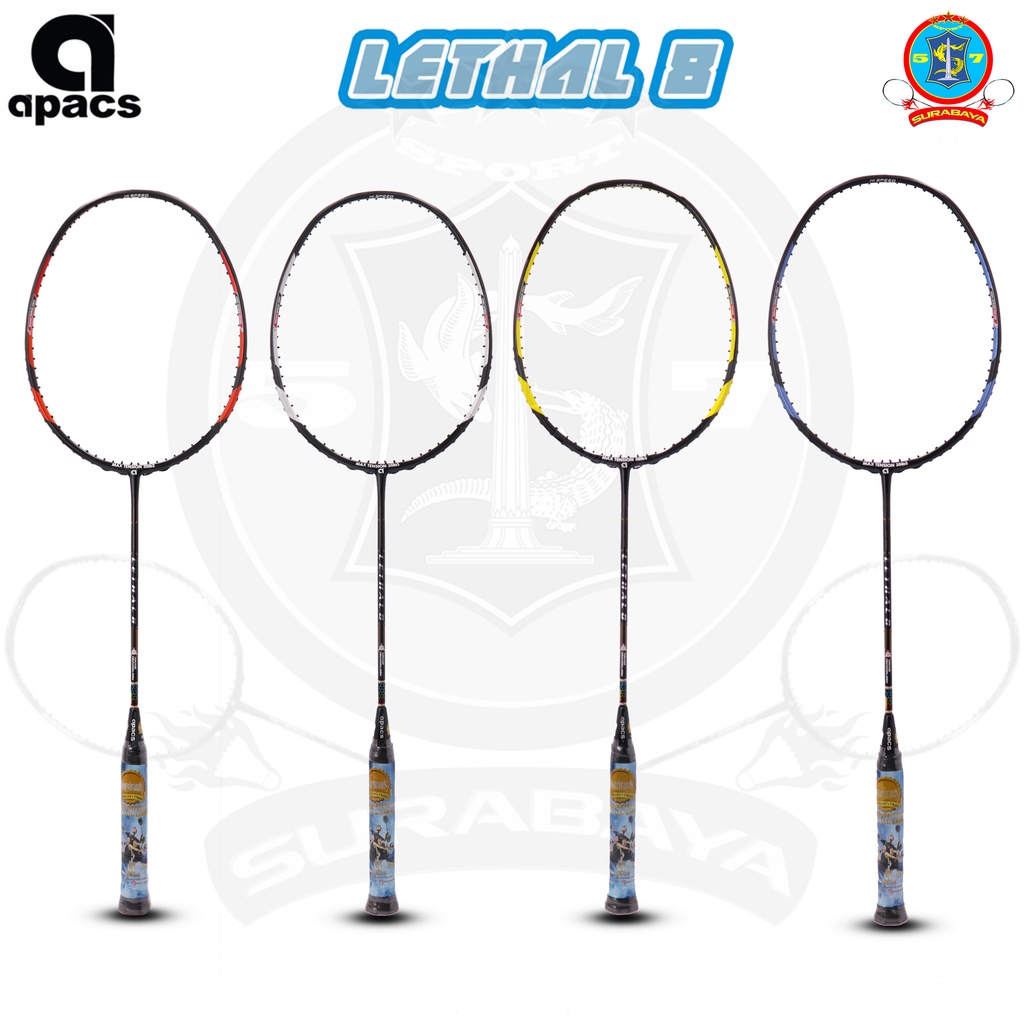 Original Apacs Lethal 8 Badminton Racket, Bonus Strings and Bag ...