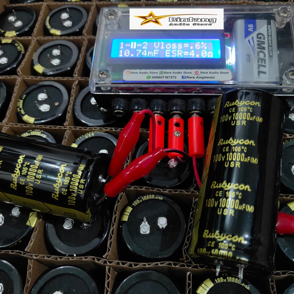 HITAM Elco Rubycon Black USR 100V 10000uf micro Capacitor Original full ...