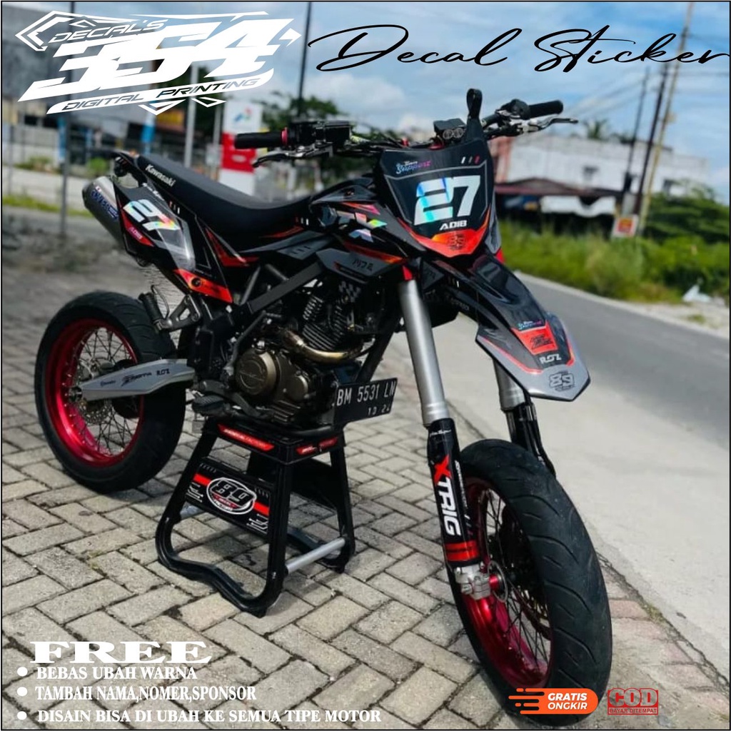0116 full body klx dtraker sticker decals, free to request design, name ...