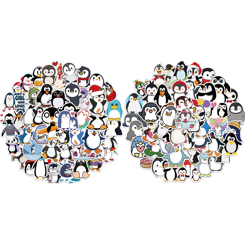 50/100pcs Cute Cartoon Penguin Animal Graffiti Stickers Kids Skateboard ...