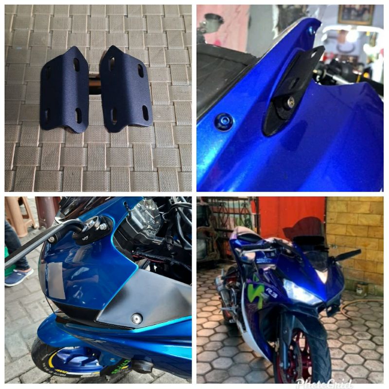 ZX10R WINGLET MIRROR MOUNTING BRACKET IN FAIRING R 25 R25 ACCESSORIES ...