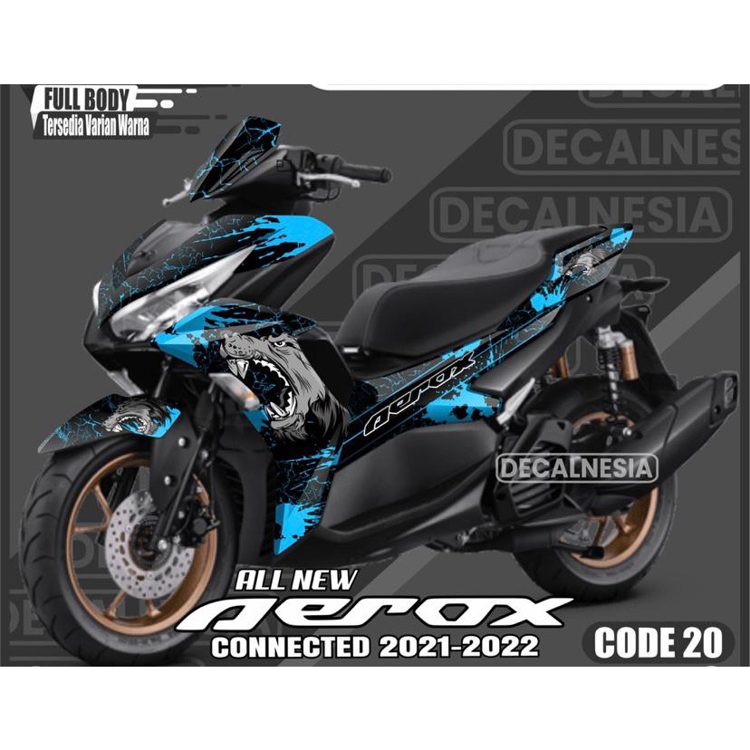 Aerox Connected Decal Sticker 2021 2022 Full Body Motorcycle Sticker ...