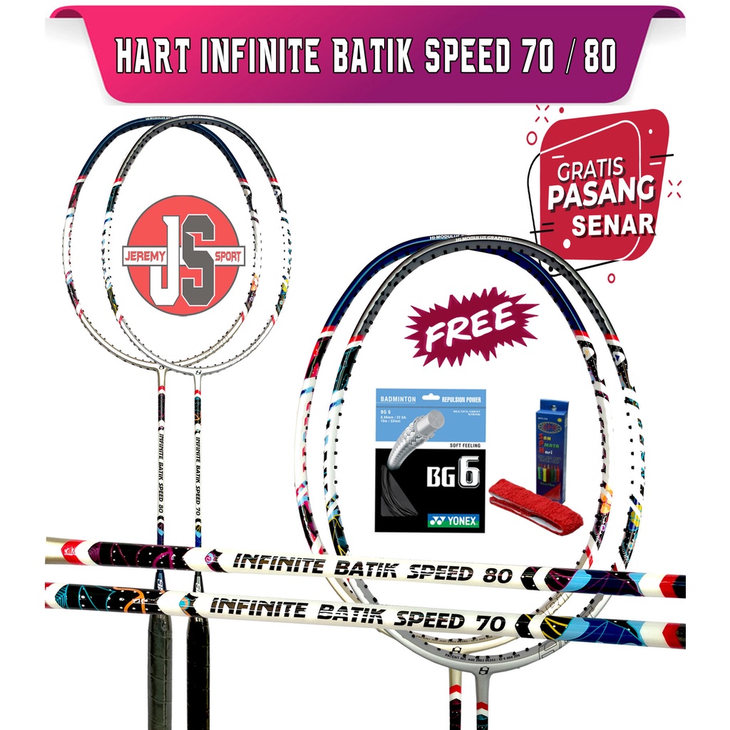 Hart Infinite BATIK SPEED 70-80 Racket Original OVERSIZE | Shopee Malaysia
