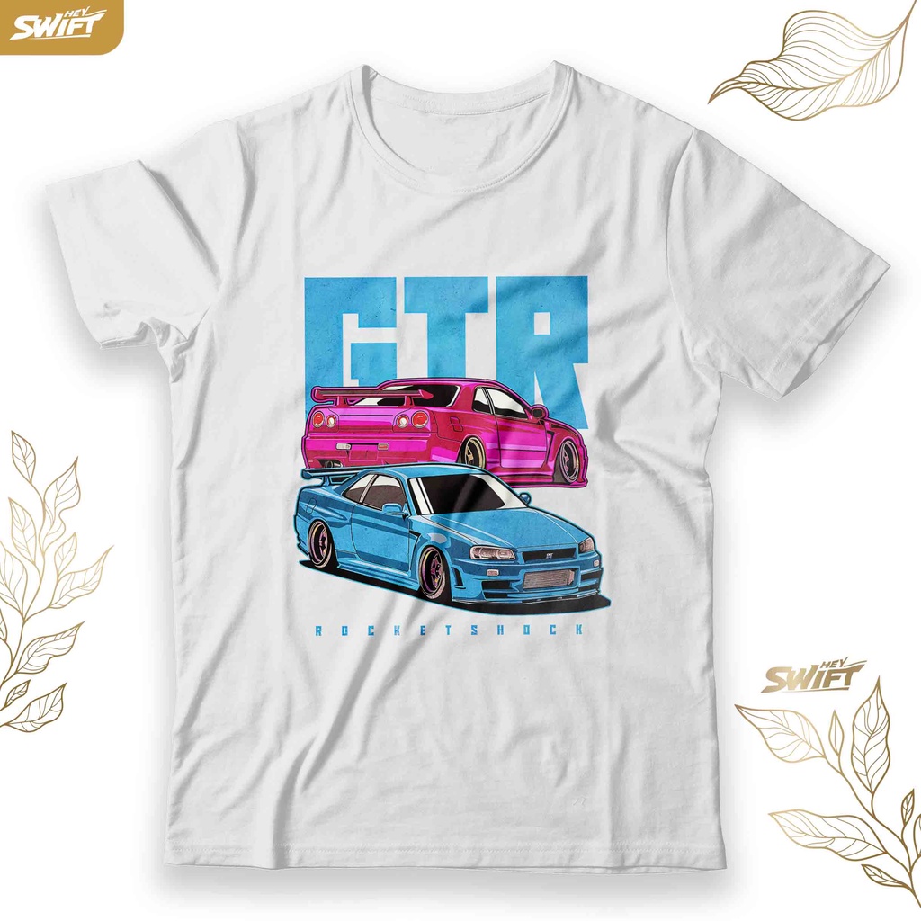 Kaos Nissan skyline r34 GT-R R-34 R 34 gtr JDM TSHIRT BAJU DISTRO ...