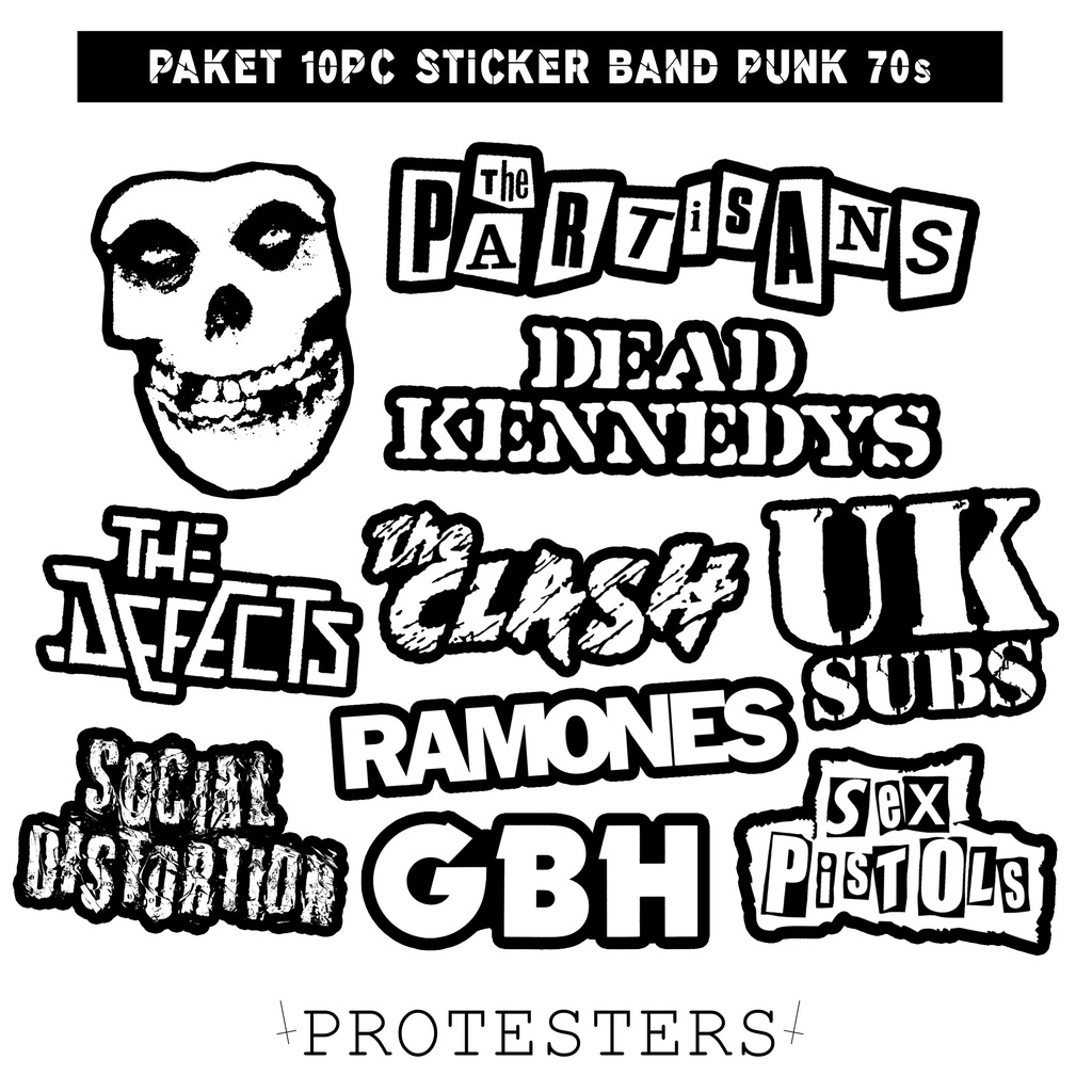 10pc Punk Rock 70s Band Sticker Package | Shopee Malaysia