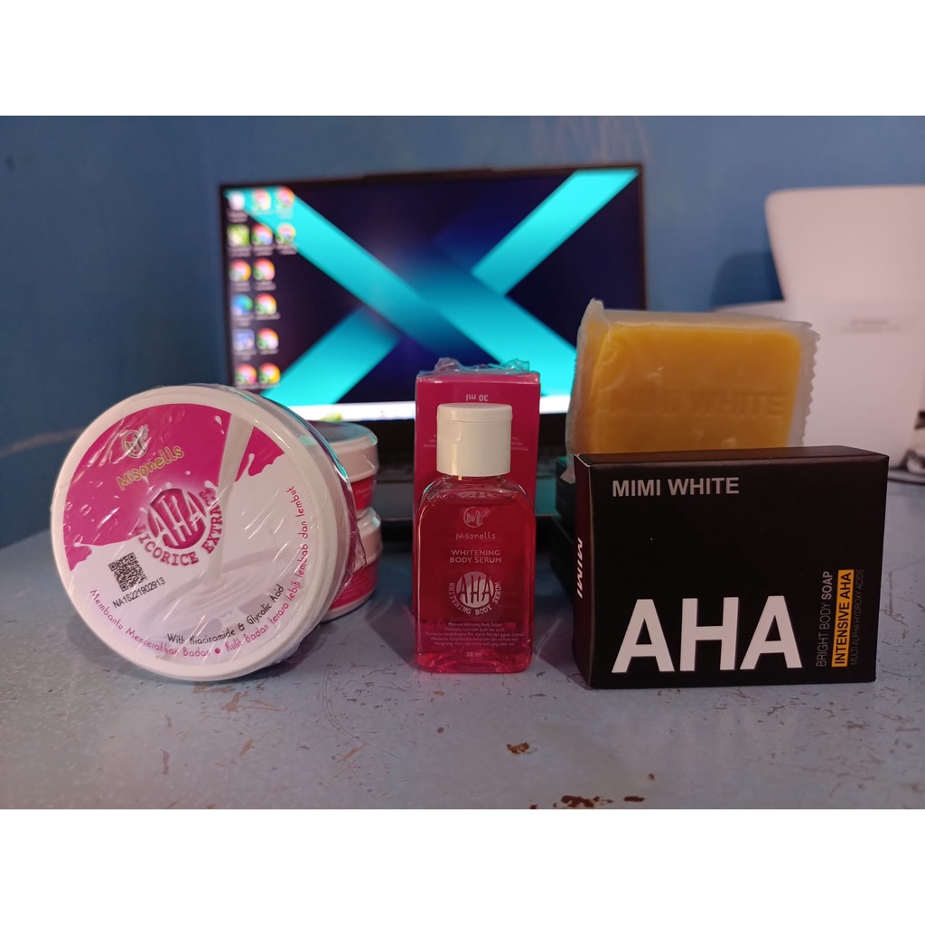 Aha Bleaching Licorice Extract Misonells+Aha body serum+ Aha Soap ...