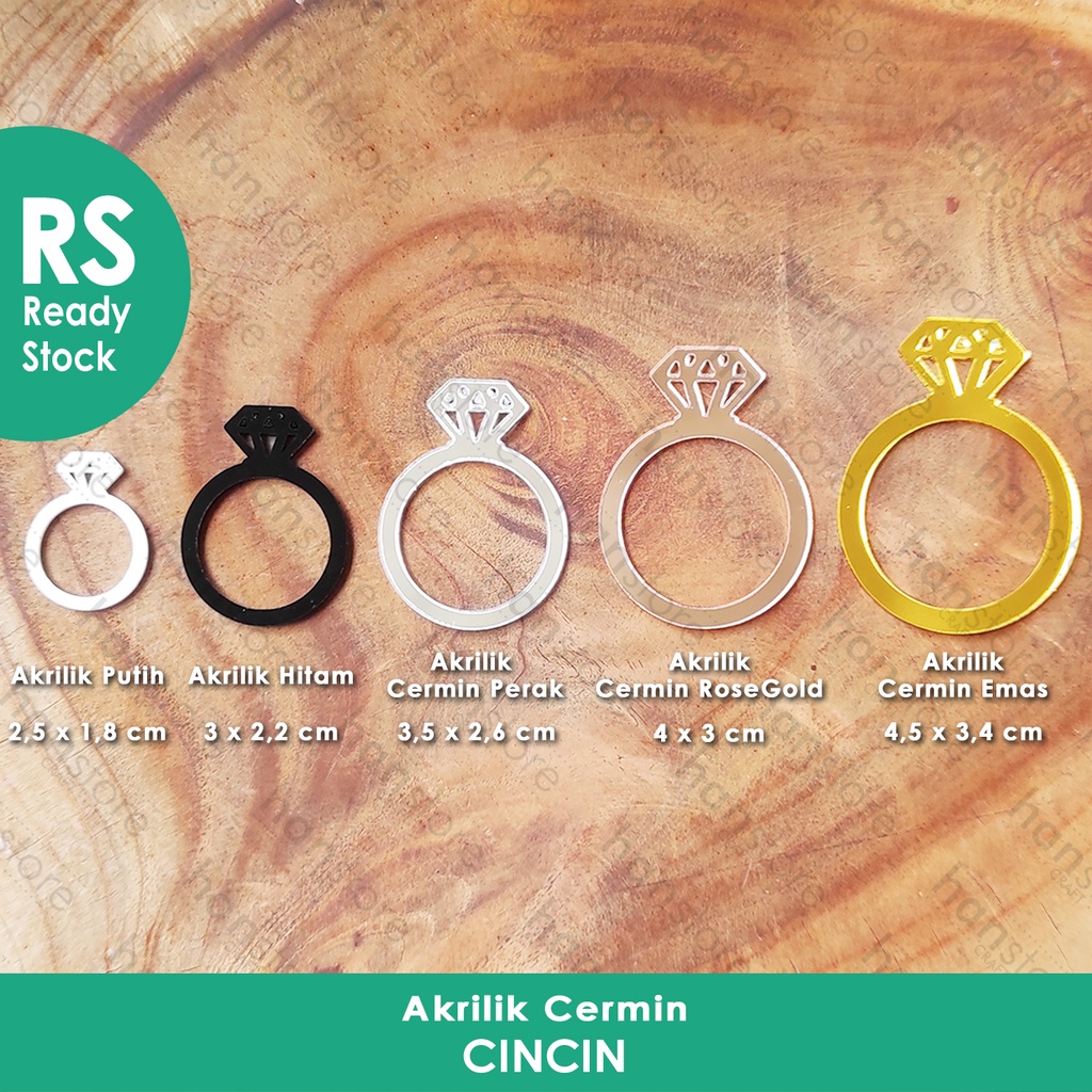 REPLIKA PUTIH HITAM Rs Replica Ring Acrylic Mirror Jewelry gold ...