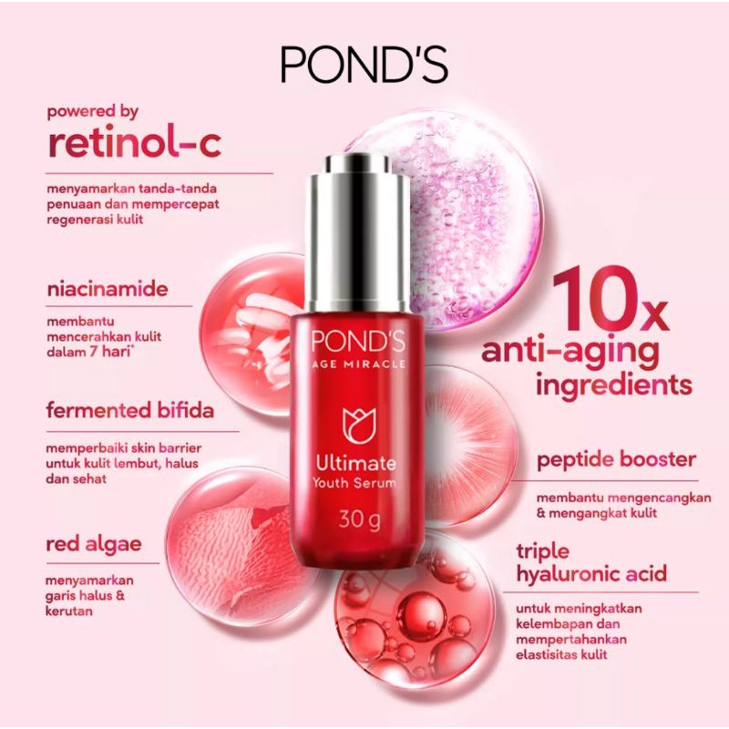 Ponds AGE MIRACLE ULTIMATE YOUTH SERUM 30G | Shopee Malaysia