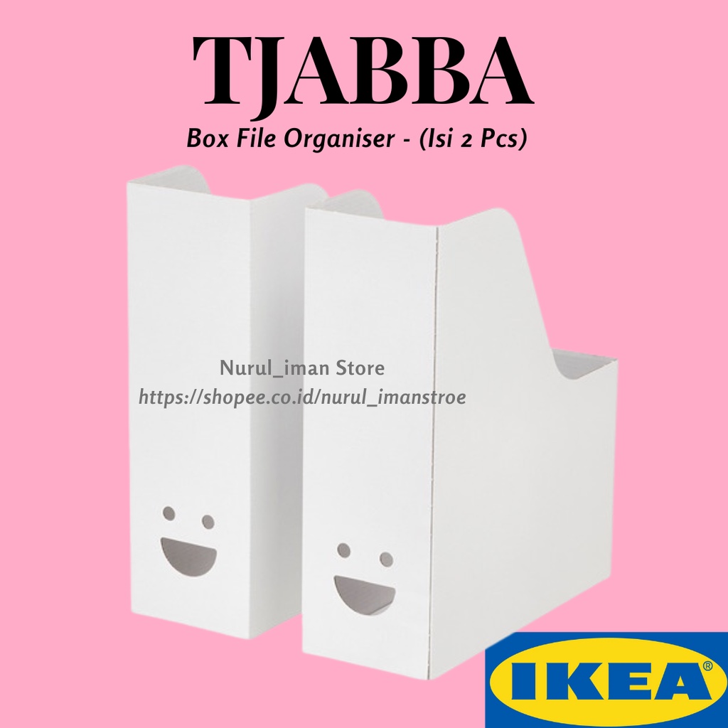 Ikea Tjabba Document Magazine file Holder Organizer box (2pcs) | Shopee ...