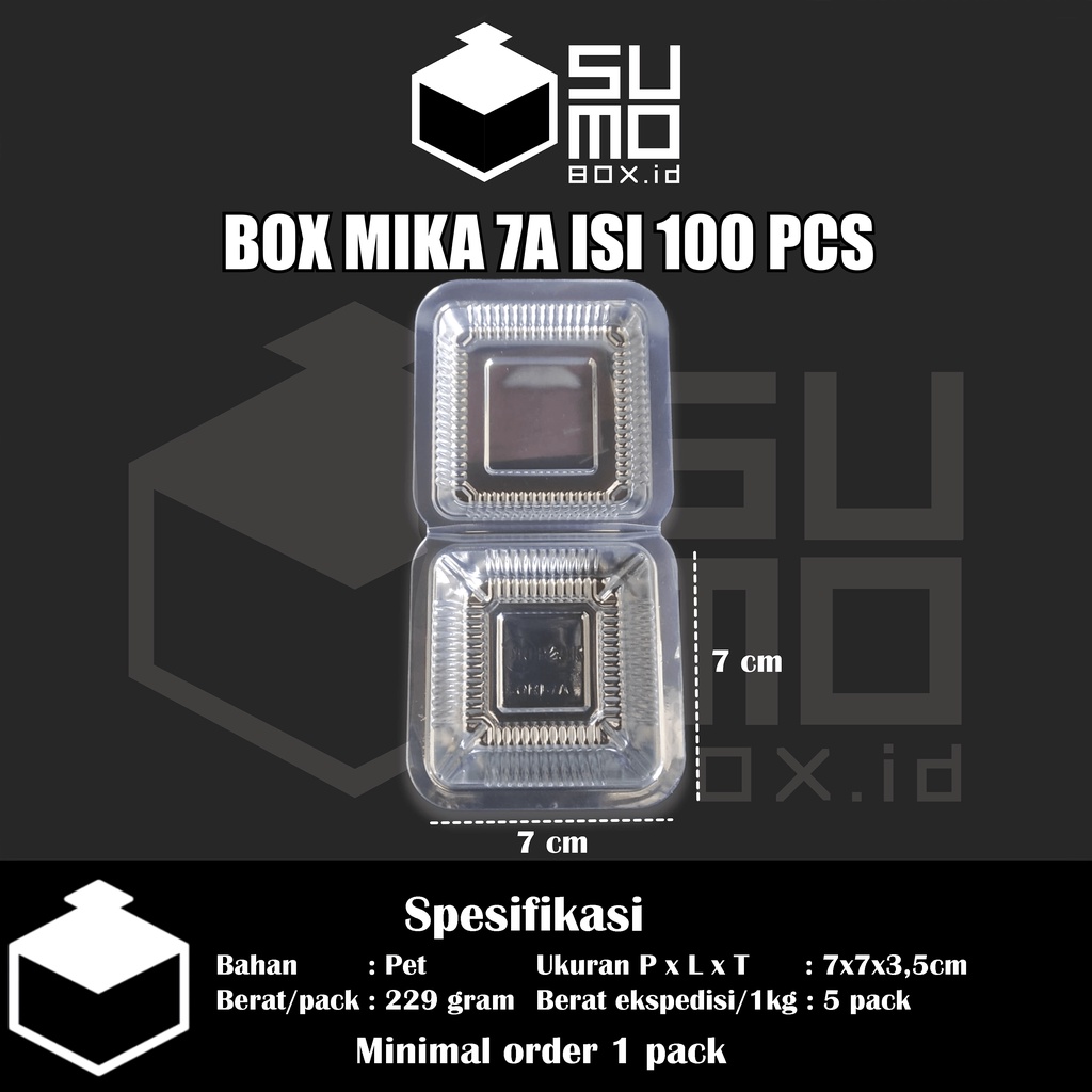 7a plastic mica Box contains 100pcs / Small Mica Box for Wet Cake Food ...