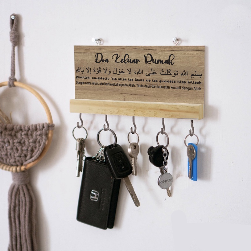 GANTUNGAN KAYU Keychain Holder - Key Hook - Multifunctional wooden ...