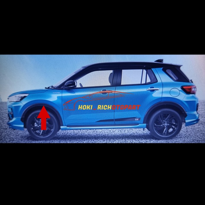 New! Molding Spoiler Fender Over Fender Front Raize Rocky Original ...