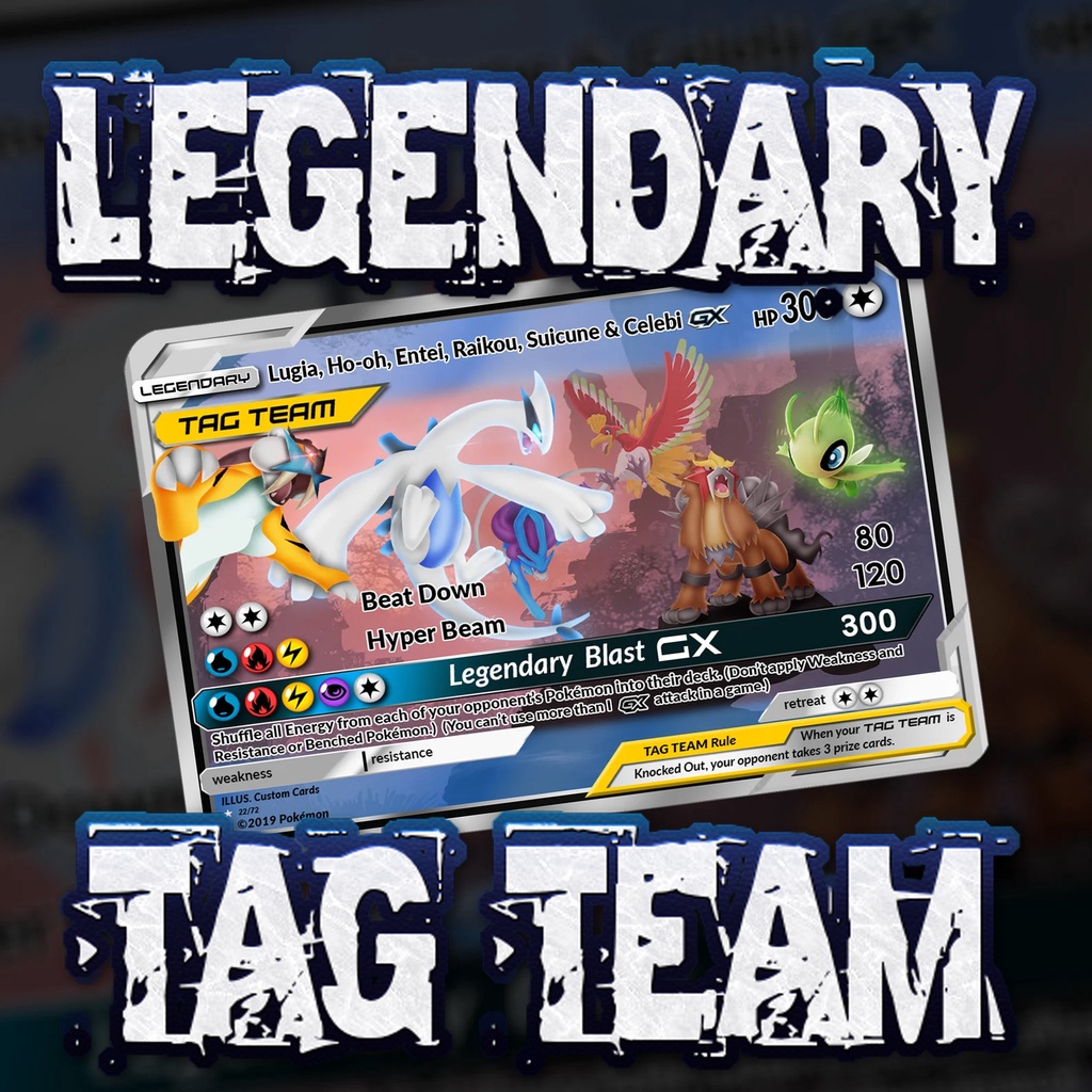 Pokemon TCG HOLOGRAM SPECIAL CARD (TAG TEAM) - LEGENDARY TAG TEAM ...