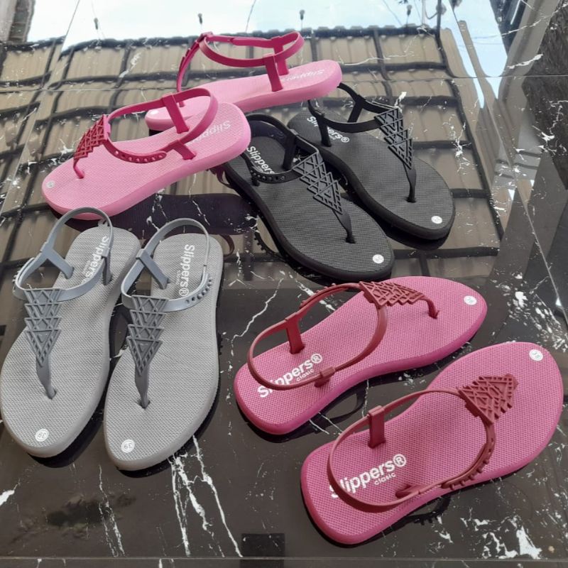 Women's Sandals Strappy Bohemian Triangle Flip Flops | Shopee Malaysia