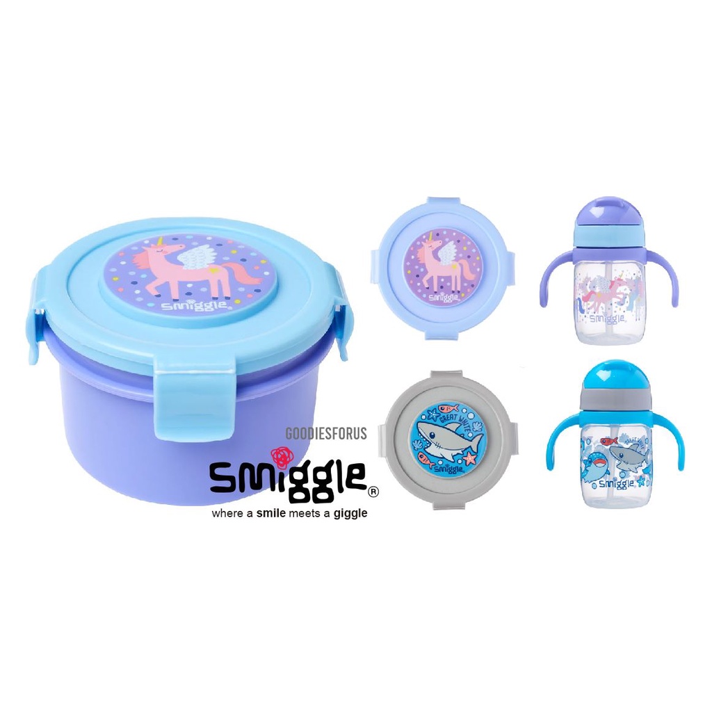 Smiggle Up & Down Teeny Tiny Plastic Sippy Cup/Up & Down Round Snack ...