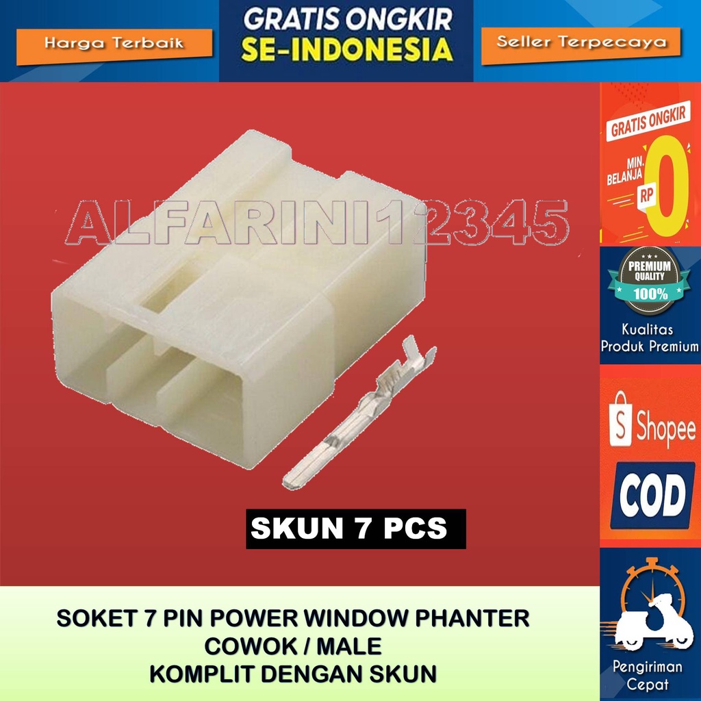 Mitsubishi POWER WINDOW SOCKET 7 PIN MALE PLUS SKUN - CABLE SOCKET 7 ...