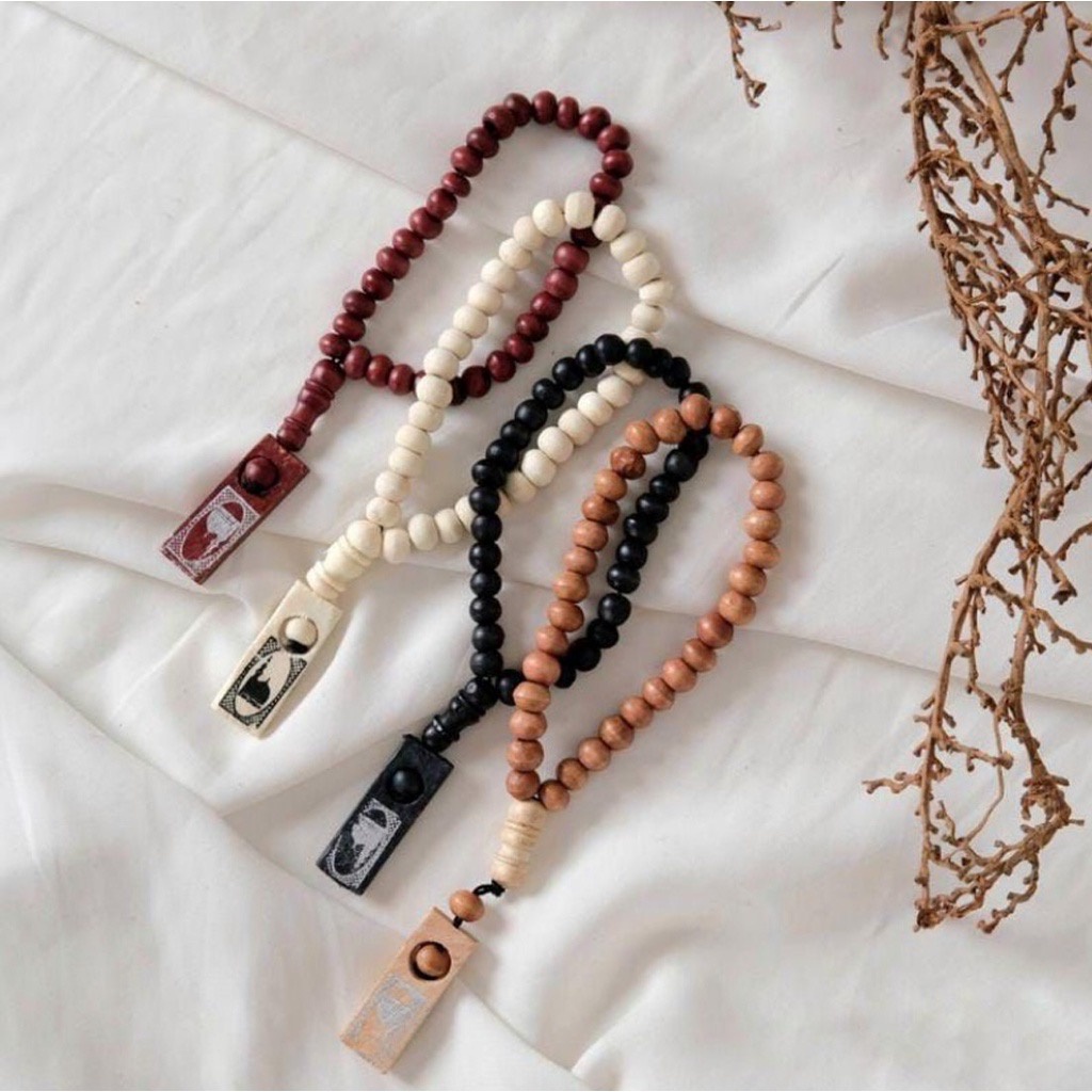KAYU 33-point Wooden Tasbih Wedding Souvenir Souvenirs Hajj Umrah ...