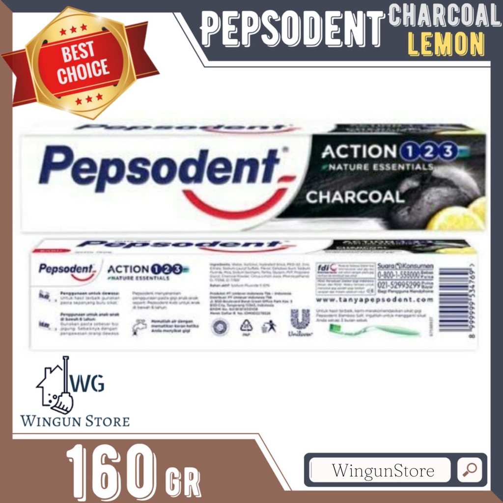Pepsodent CHARCOAL toothpaste 160g, PEPSODENT CHARCOAL 160 g | Shopee ...