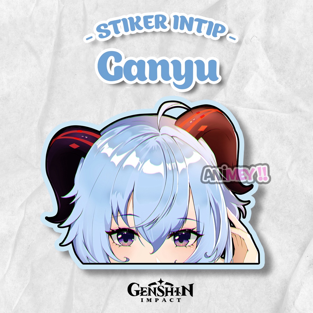 Ganyu Peek Sticker/Waterproof Anime Sticker/Genshin Impact | Shopee ...