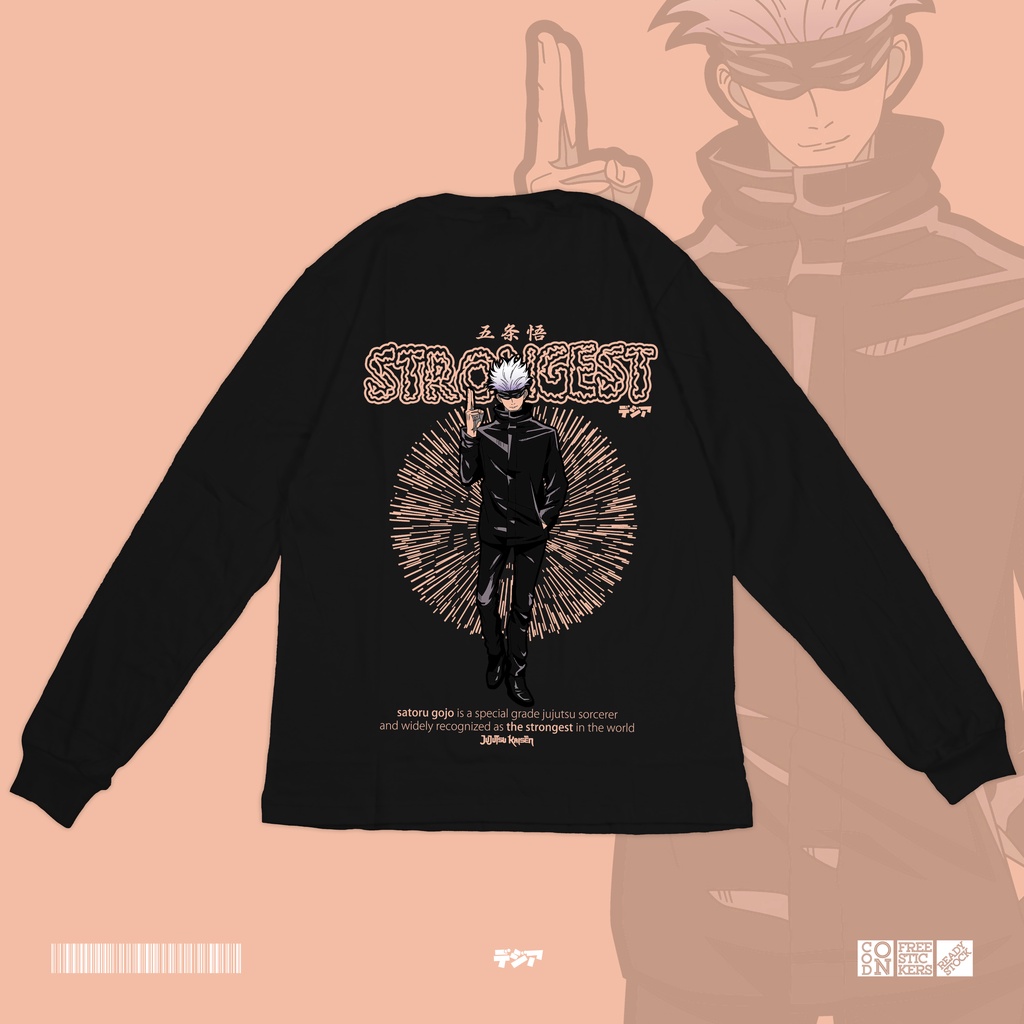 Gojo Satoru Jujutsu Kaisen Stronger Jujutsu Sorcerer Longsleeve T-shirt ...