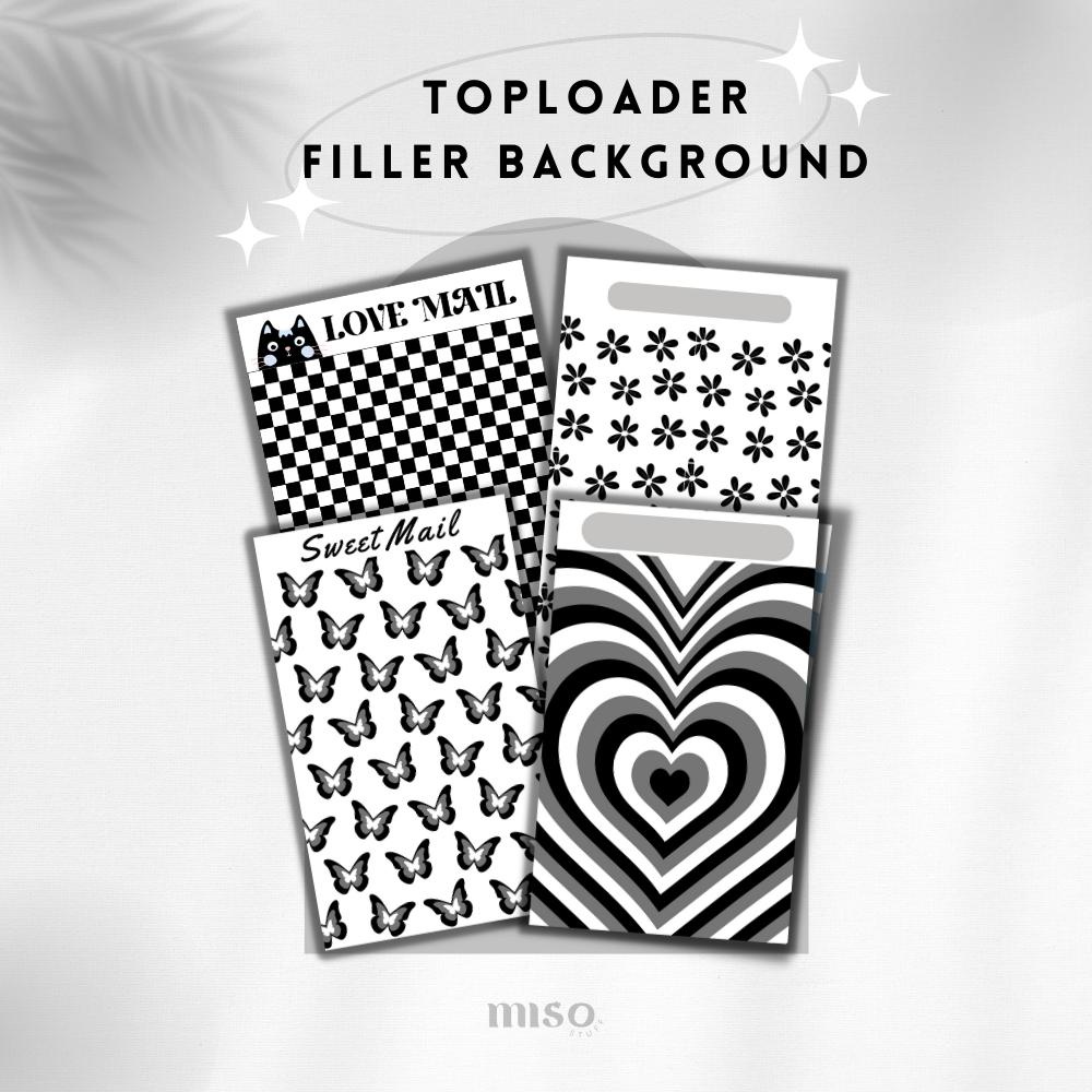Toploader Photocard Background BLACK / Toploader Photocard Filler ...