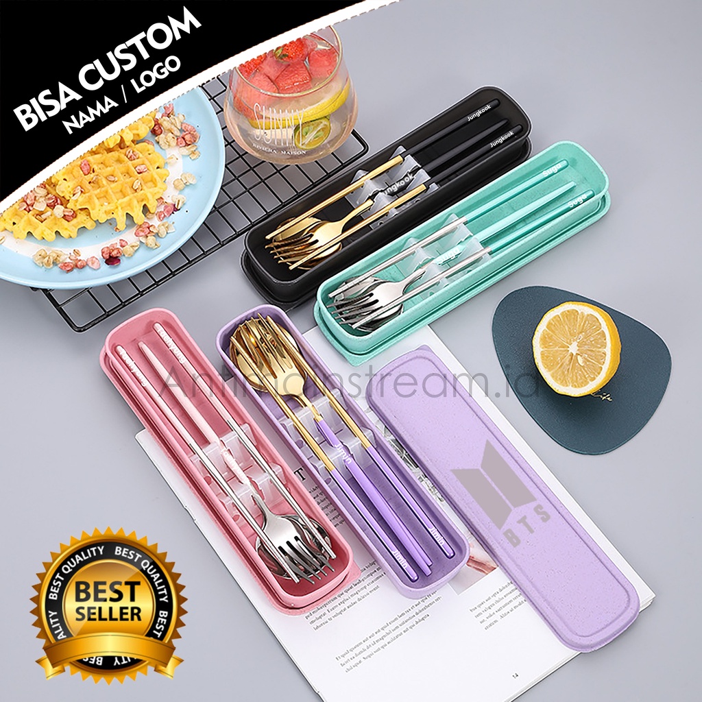 (Can Custom Name) 5 in 1 Sujeo Matte Stainless Steel/ Matte Korean ...