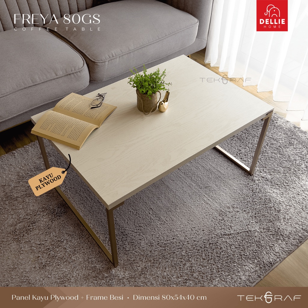 KAYU Tekgraf Freya 80 GS Guest Table Coffee Table Wood Iron Legs ...