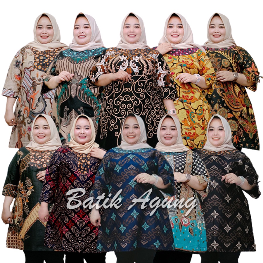 Jumbo Oversize LD 140 Batik Tunic Top/Super Jumbo Women's Work Batik ...