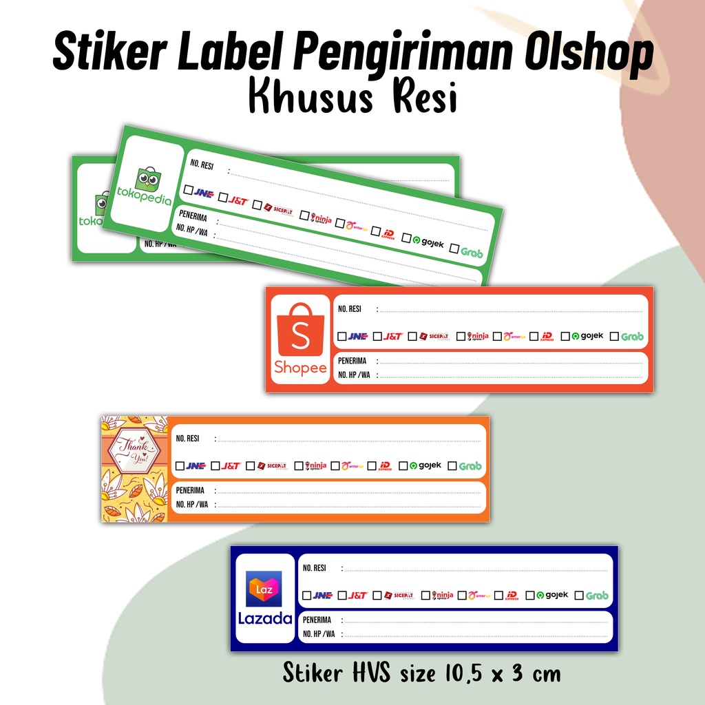 HIJAU Shopee Receipt Stickers/Receiver Stickers/Receiver Stickers/RESI ...