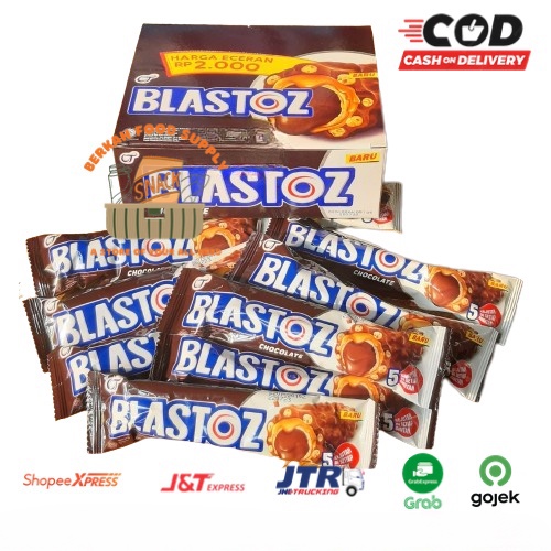 (BLESSING) Blastoz Chocolate Crunchy Caramel 330gr contains 12 pcs 5 in ...