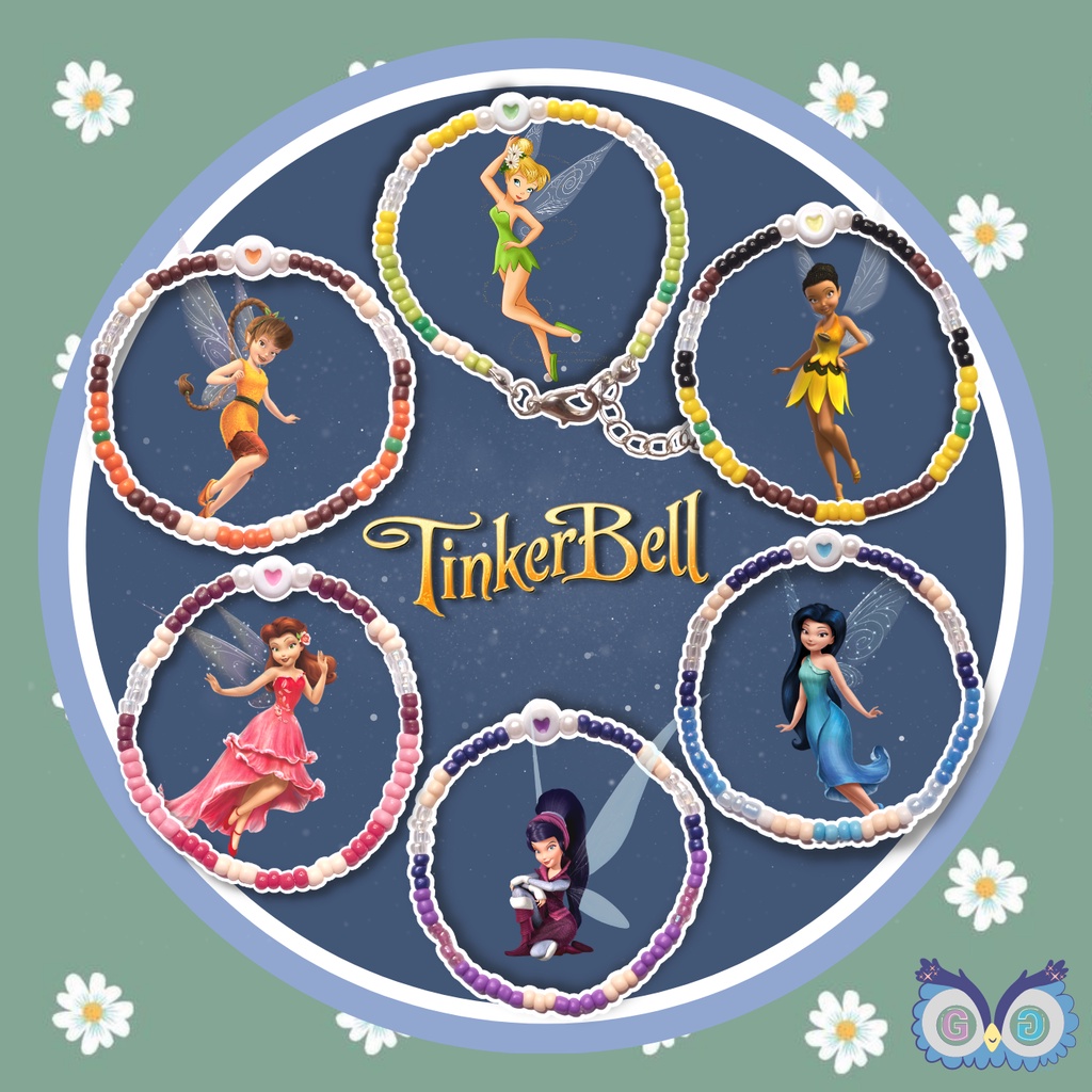 Beads Bracelet Tinkerbell Series || Tinkerbell Bead Bracelet | Shopee ...