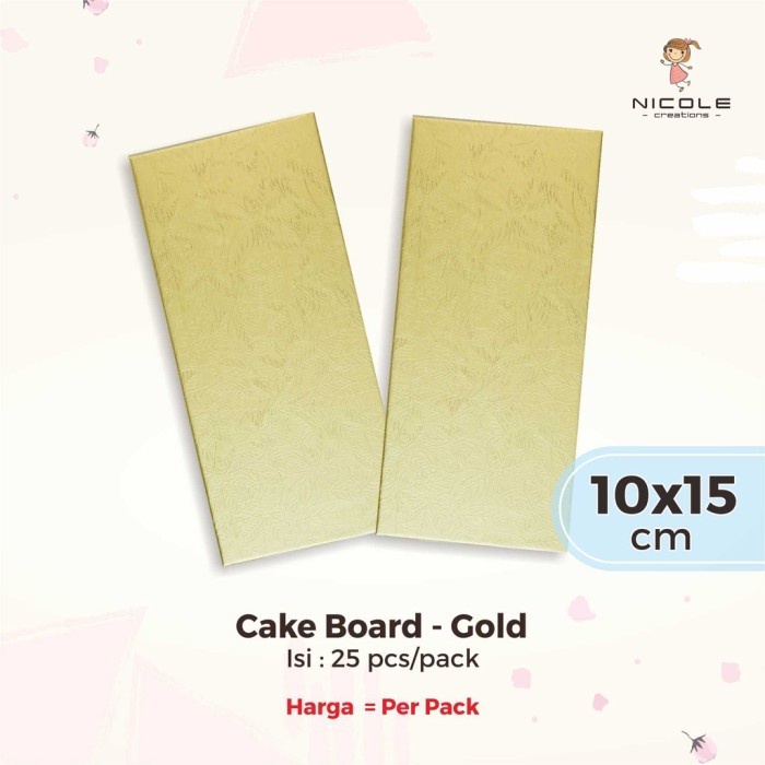 Cake Board/Cake Coaster/Gold Cake Mat 10 x 15 cm | Shopee Malaysia