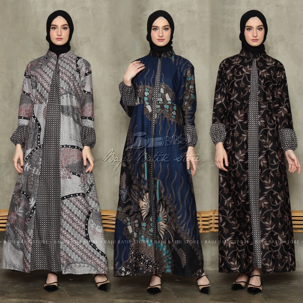 Latest Modern Elegant Luxury Party Jumbo Batik Syari Women's Gamis ...