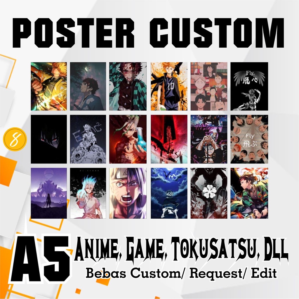Custom Posters (A5 Size) Free Images According to Your Wishes, Anime ...