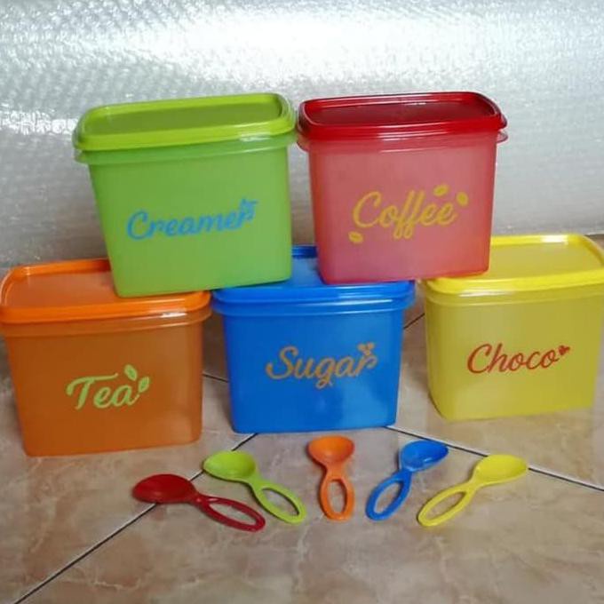 TUPPERWARE NEW SHELF SAVER SUGAR MOTIF 1PCS ECER SPICE CONTAINER SUGAR ...