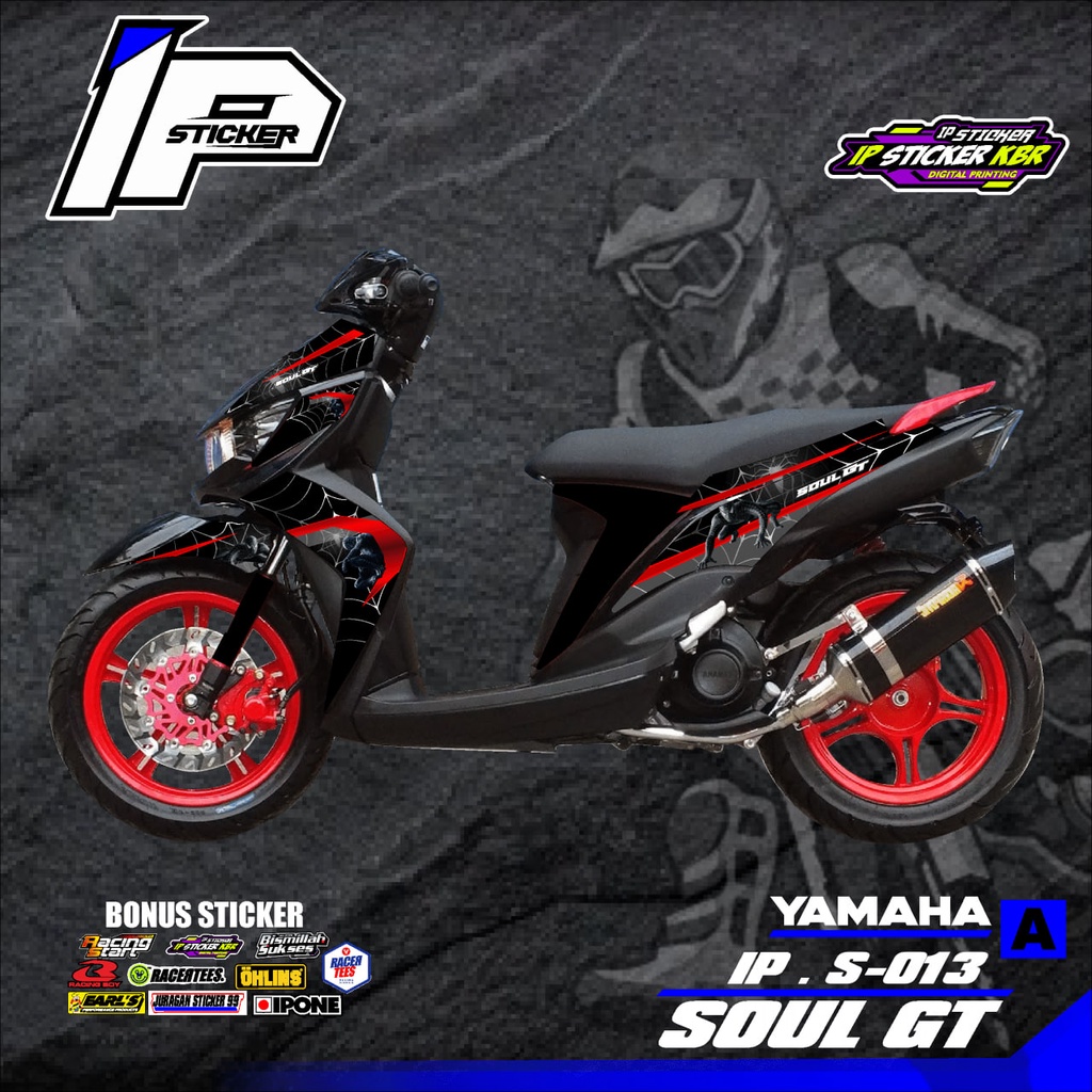 SOUL GT 110 sticker striping SOUL GT 110 YAMAHA motorbike sticker variations Racing IP.S-013 ...