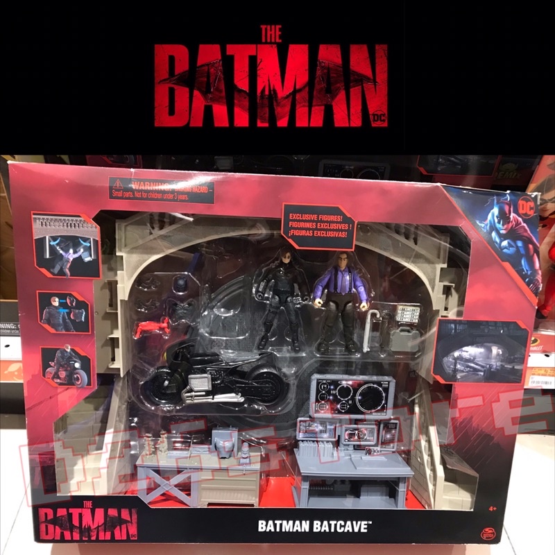 Batman The Batman Figure toy set Batleave build Batcycle DC Spin master ...