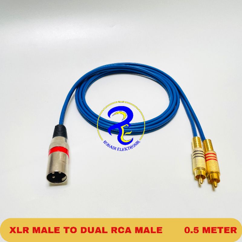 Rca male to xlr male 3pin cable 2 METER - 1 METER splitter audio mixer ...