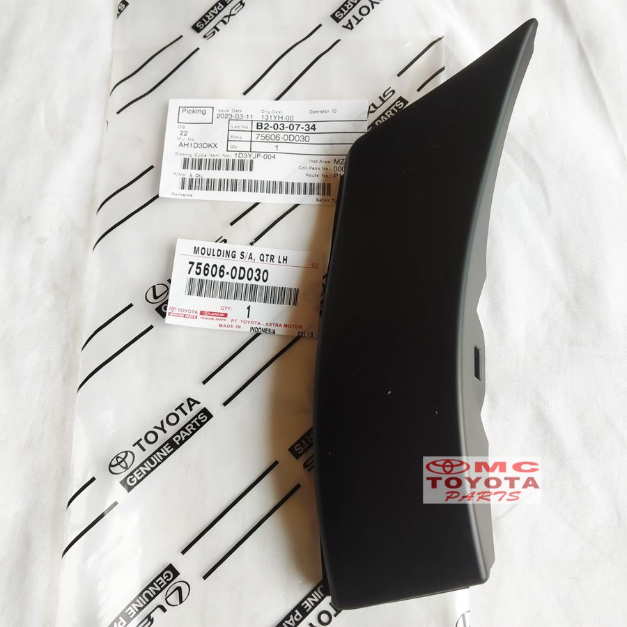 Toyota Sienta Left Door Side Quarter Molding Cover 75606-0D030 | Shopee ...
