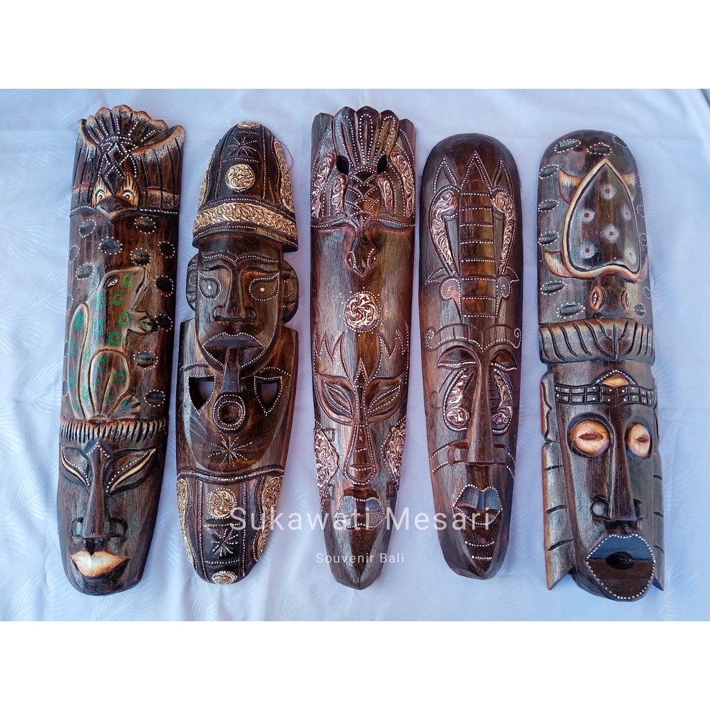 KAYU Home Decor Ethnic Asmat Tribe Mask Decoration Handmade Balinese ...
