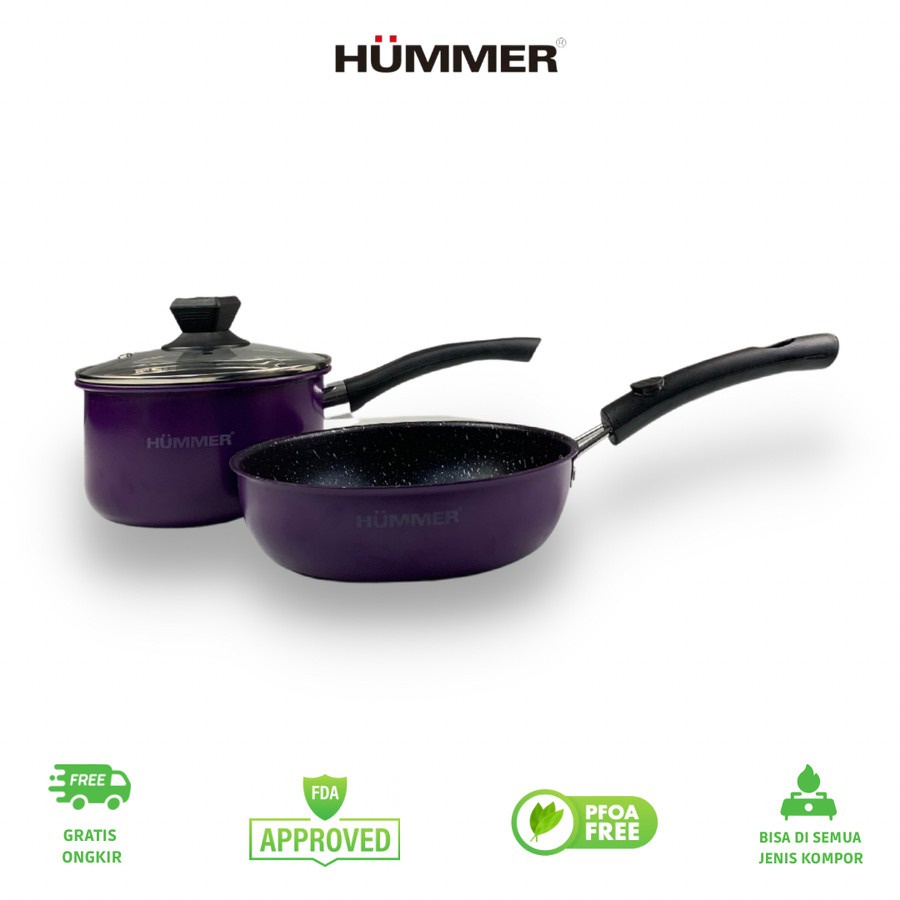 Hummer - 20cm Frypan Pan Set+20cm Milk Pan | Shopee Malaysia