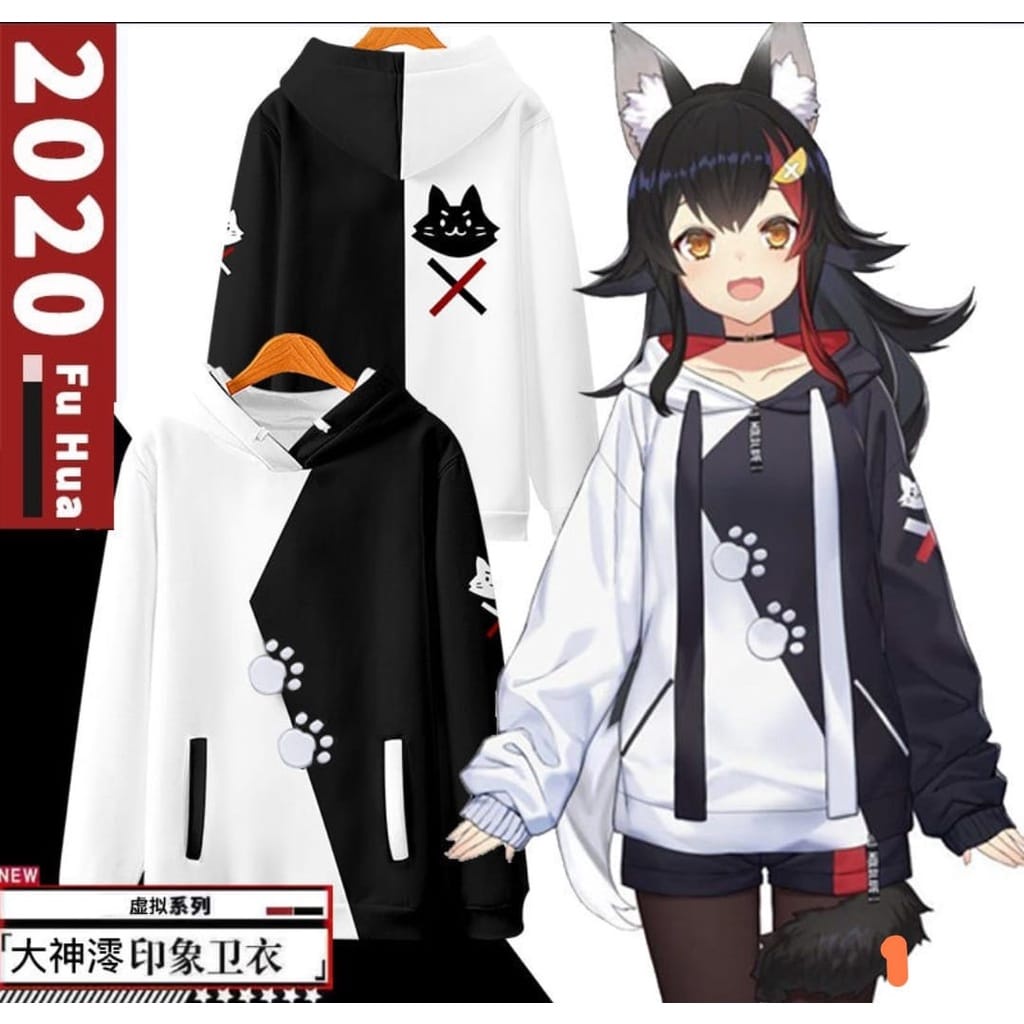 Hoodie Jacket OOKAMI MIO HOLOLIVE VTUBER COSPLAY KAWAII | Shopee Malaysia