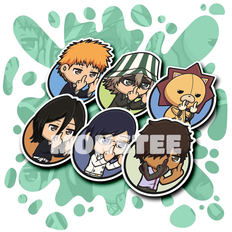 Sticker Anime Chibi Bleach Sticker Vinyl Ichigo Kon Rukia Urahara ...