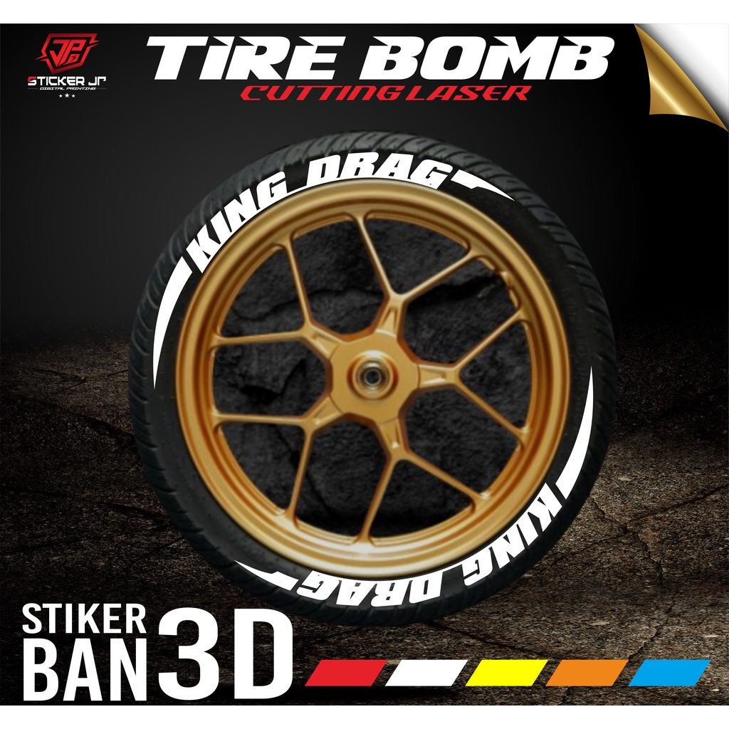 Tire Sticker / Tire Font / Tire Bomb / 3D King Drag JP-6 Tire Sticker ...