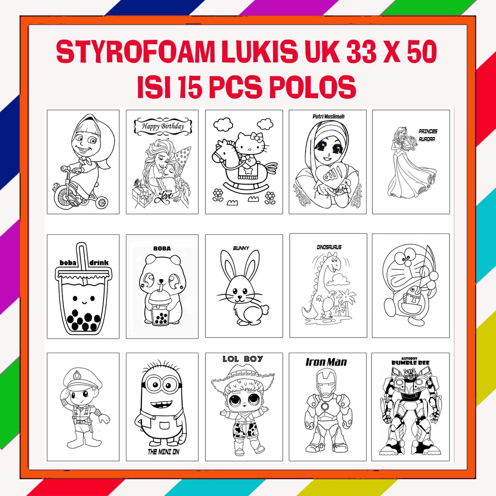 Styrofoam painting jumbo cork coloring uk 33 x 50 contains 15 plain pcs ...