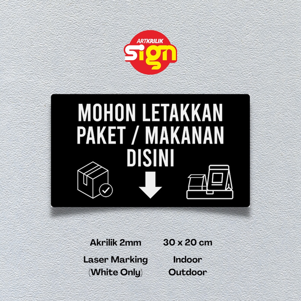 Acrylic Sign | Package Put Here Courier Sign Delivery Of Acrylic Sign ...