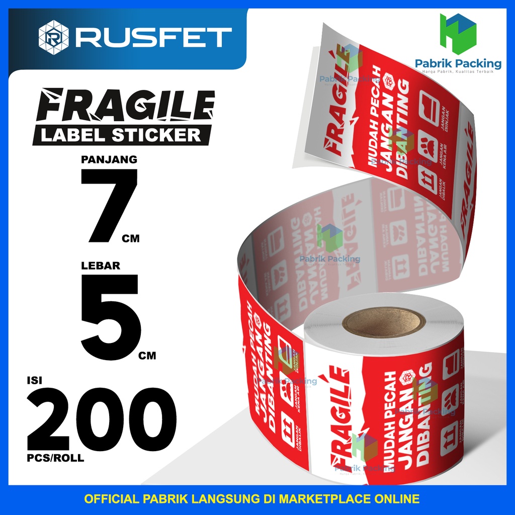 Don't slam the fragile sticker, the shipping label sticker is 7cm x 5cm ...