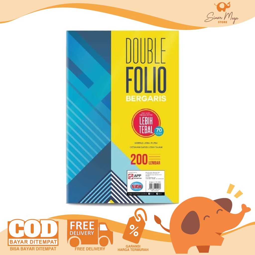 SIDU Sinar Dunia Lined Folio Paper 200sheets | Shopee Malaysia