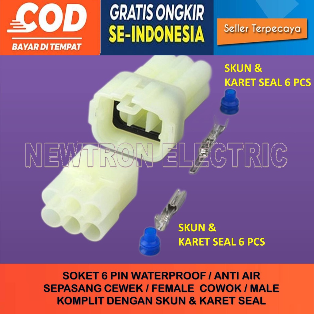 Kawasaki DLC SOCKET 6 PIN MALE FEMALE SOCKET DLC RESET SOCKET DLC SHORT ...