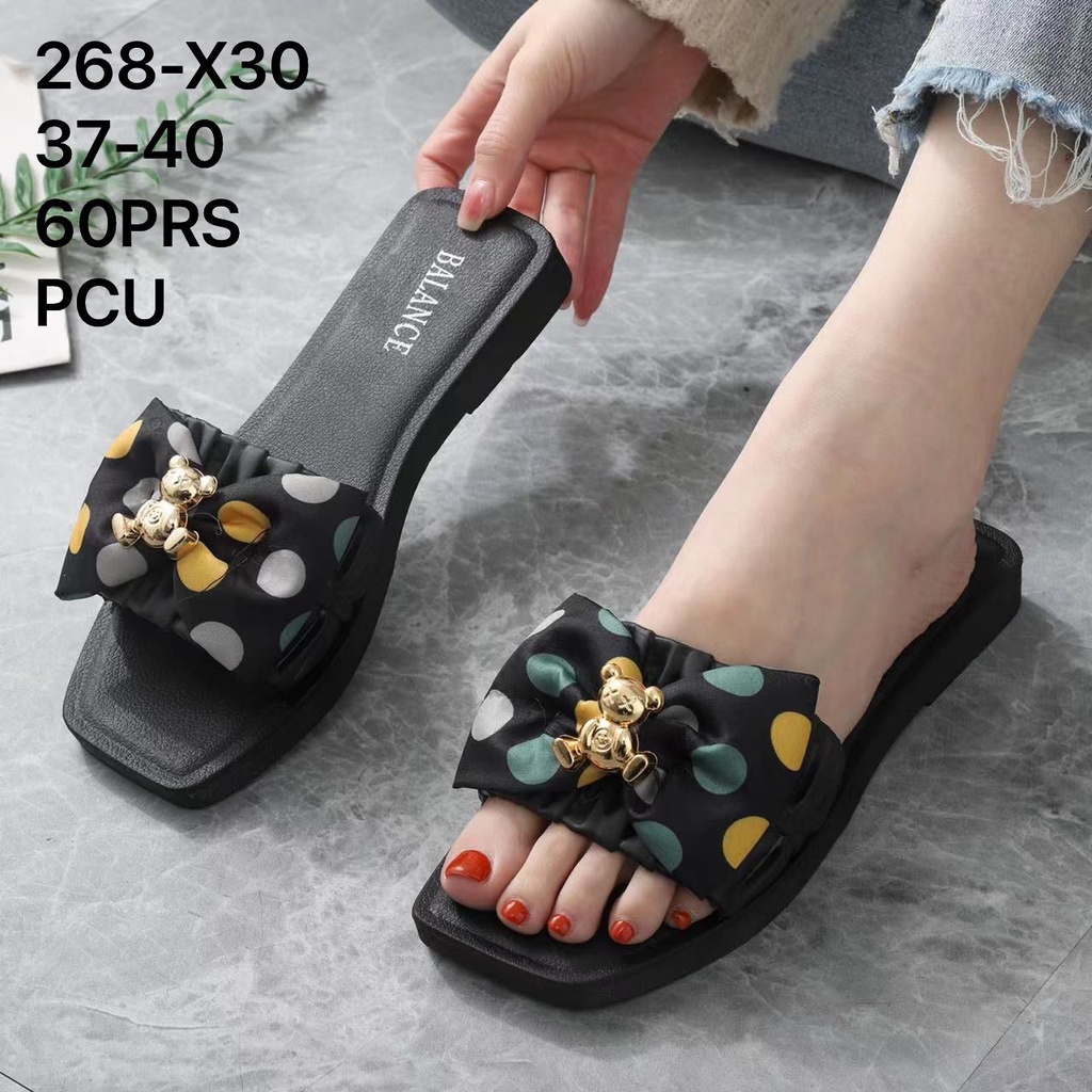 HITAM Women's Jelly Sandals >> Latest slop Balance Ribbon Model 268 X30 ...